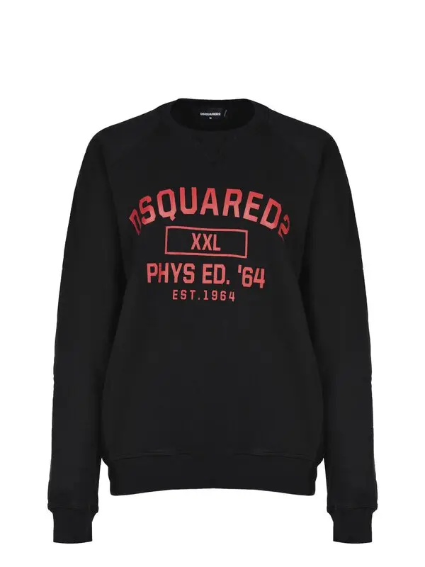 Dsquared2 Crewneck Logo Print Sweatshirt - Black