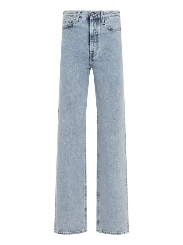 TOTEME Logo-patch Straight Leg Jeans - Gray