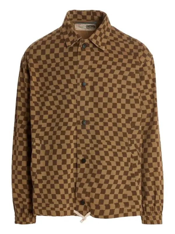 Incotex Check Pattern Overshirt - Brown