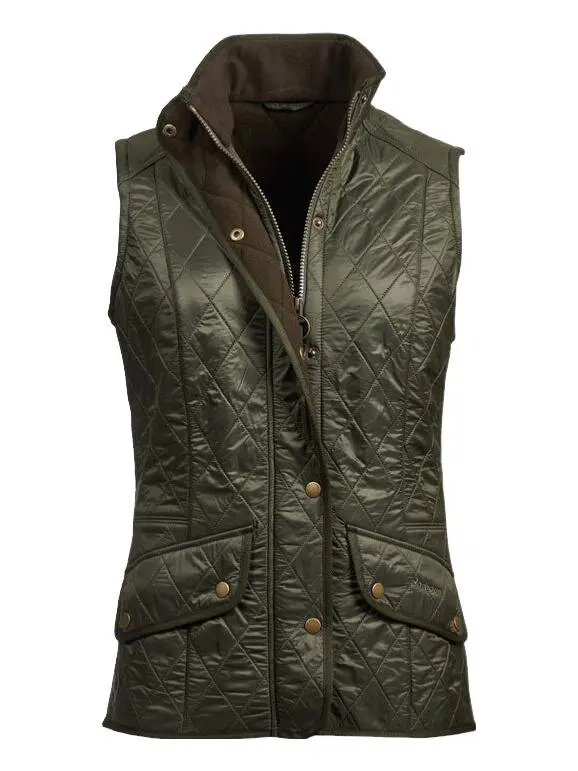 Barbour Quilted Sleeveless Vest With High Neck - Black