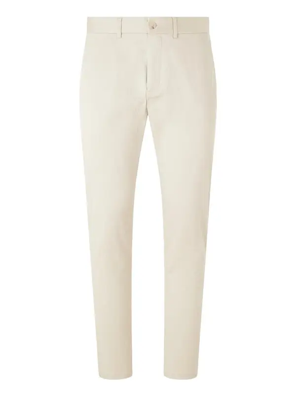 Onia Straight-leg Cotton-blend Trousers - Neutrals