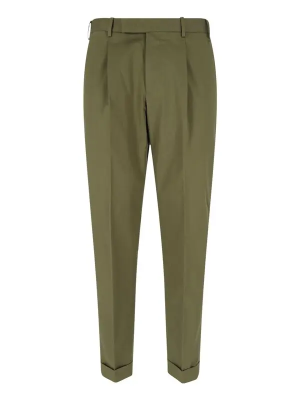 PT TORINO Pleated Trousers - Green