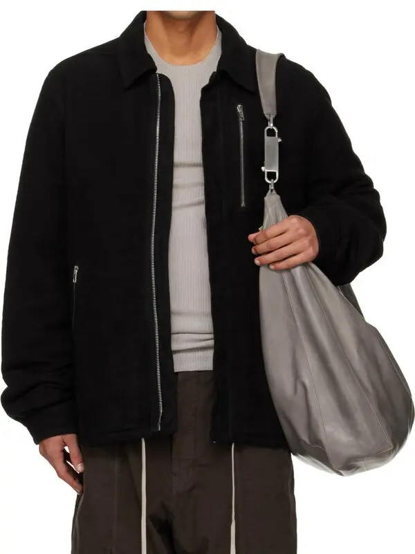 Rick Owens Concealed Zip Front Jacket - Black