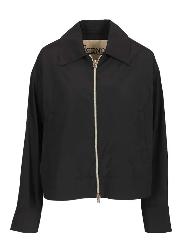 Herno Zip-up Collared Jacket - Black
