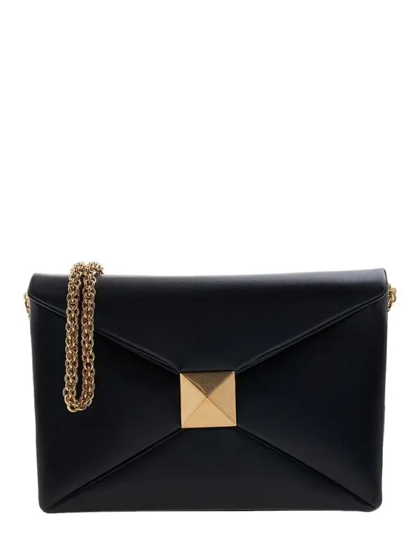 Valentino Garavani Logo Shoulder Bag - Black