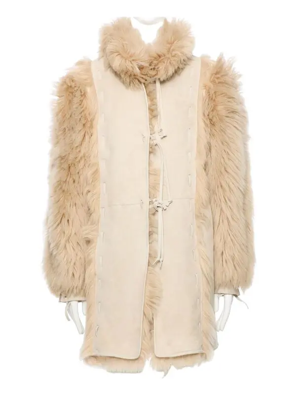 Valentino Garavani Long Sleeve Fur Jacket - Nude