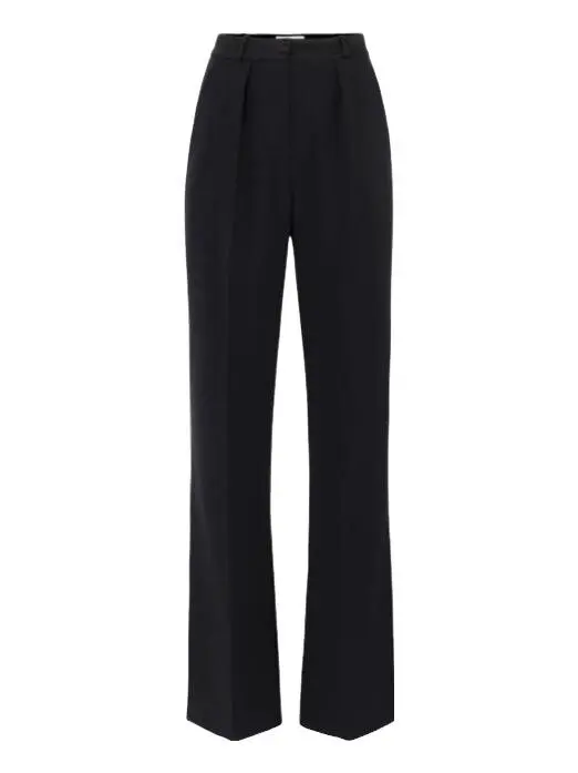 Elisabetta Franchi Tailored Trousers With Button Detail - Black