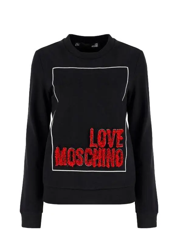 Moschino 3d Logo Sweatshirt - Black