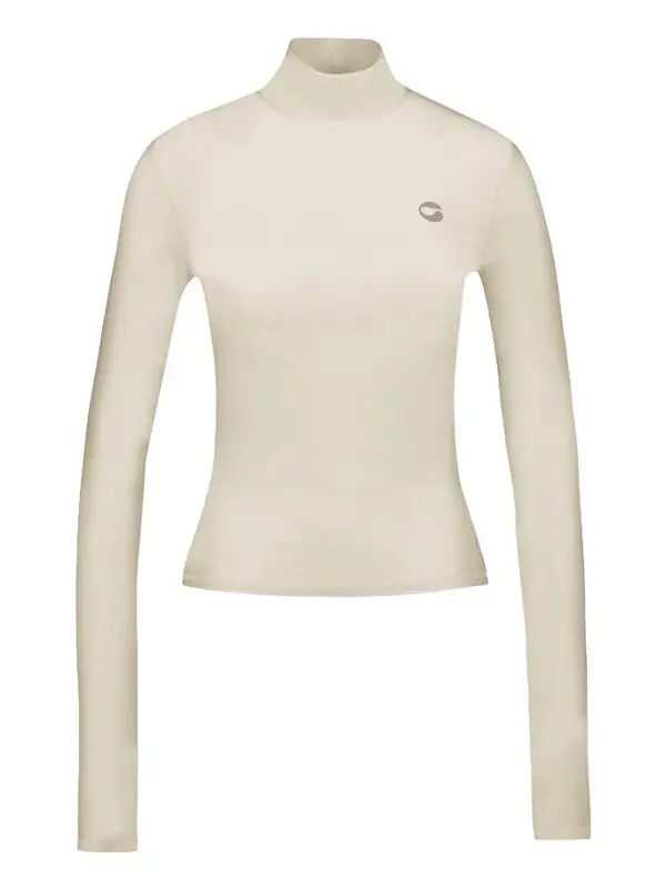 Coperni High-neck Long Sleeve Top - White