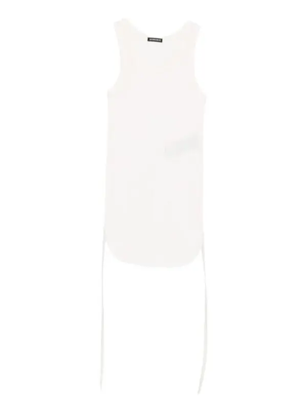 ANN DEMEULEMEESTER Mara Ribbed Tank Top - White