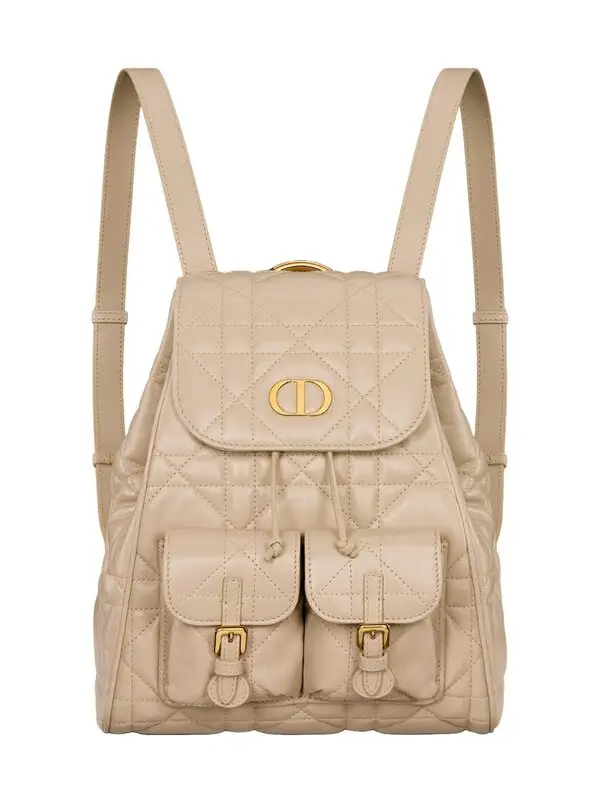 Dior Caro Medium Backpack - Rouge Beige