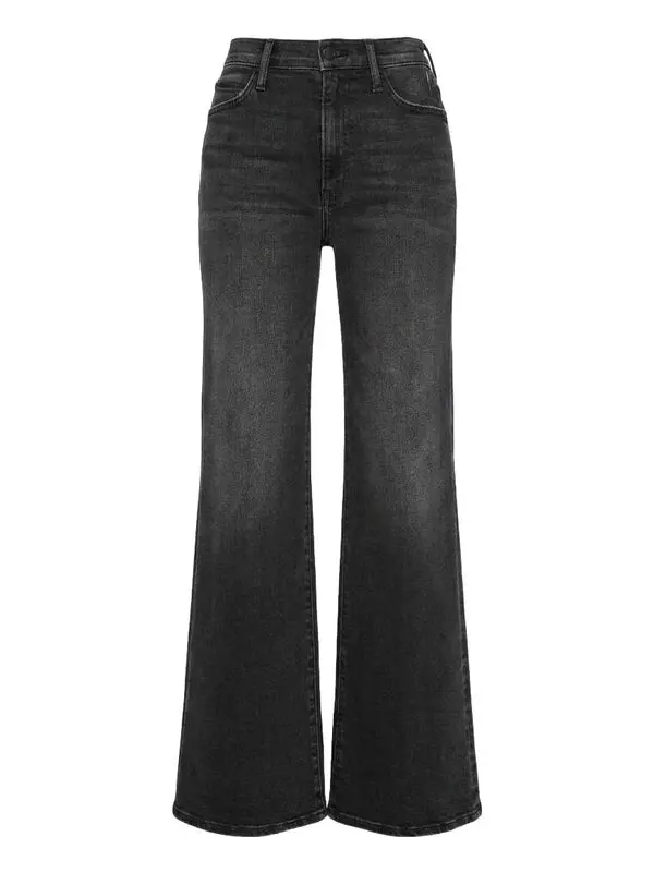 MOTHER The Hustler Roller Sneak Jeans In Wash - Black