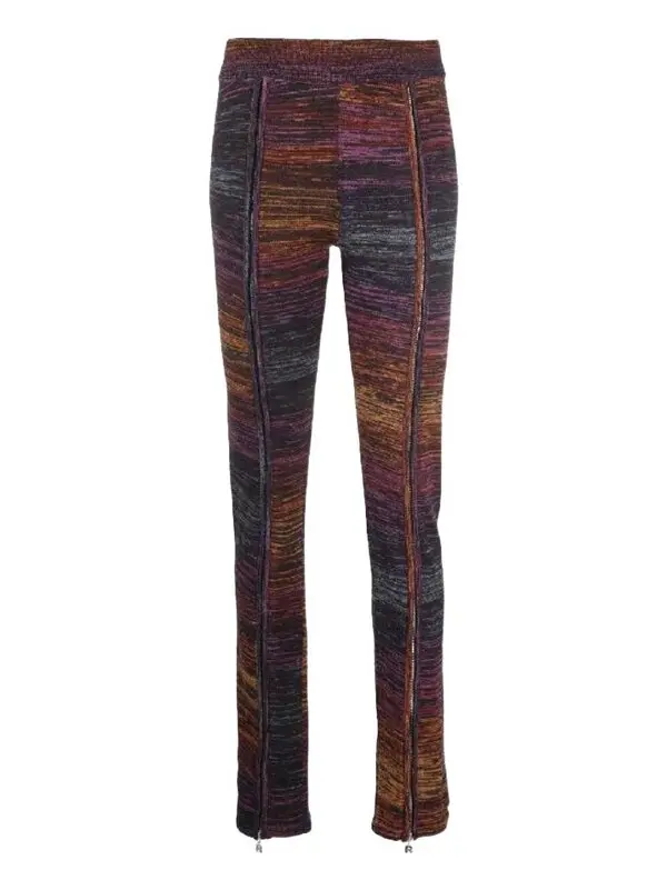 ROTATE BY BIRGER CHRISTENSEN Knitted Casual Pants With Zippers - Black