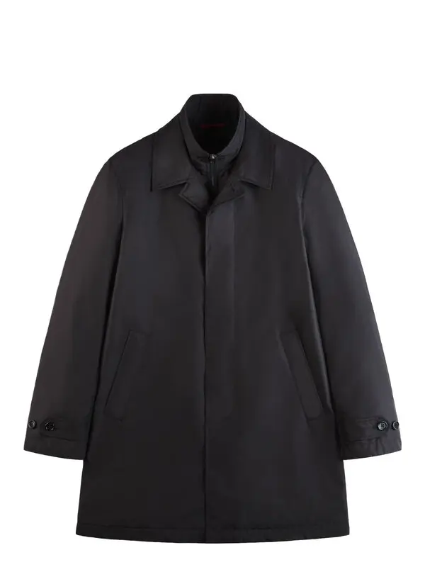 FAY Double-front Trench Coat - Black
