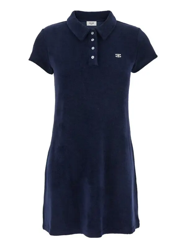 Celine Mini Polo Dress In Terry Cotton - No
