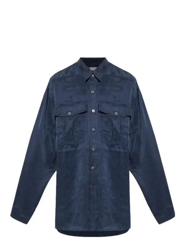 Dries Van Noten Long Sleeve Shirt - Blue