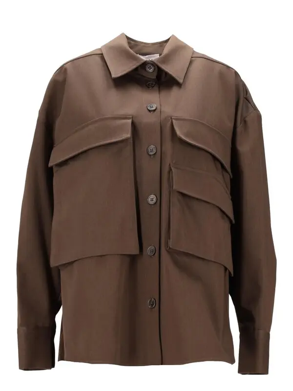P.a.r.o.s.h Patch Pocket Shirt - Brown