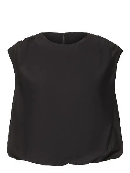Loulou De Saison Cosma Pleated Sleeveless Top - Black