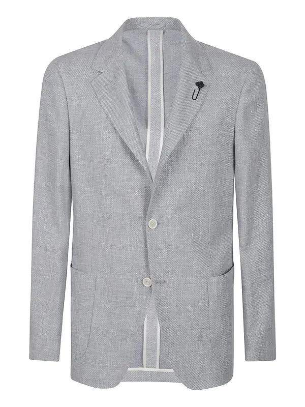LARDINI Single-breasted Tailored Blazer - Gray