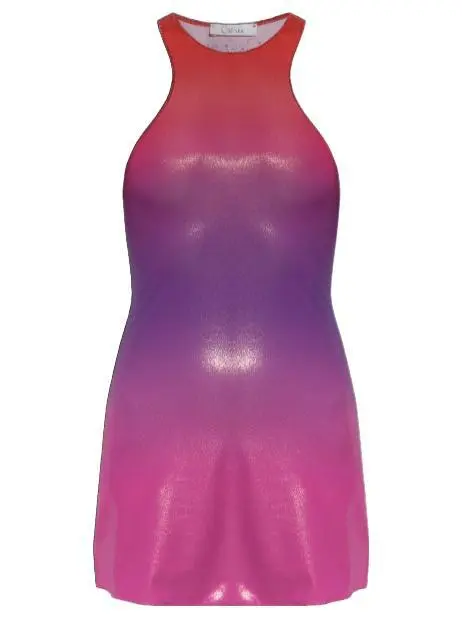 Oseree Glittered Degrade Mini Dress - Multi-color