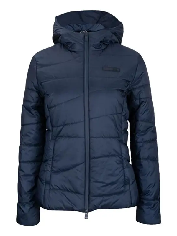 Emporio Armani Long Sleeve Cotton-padded Jacket - Blue