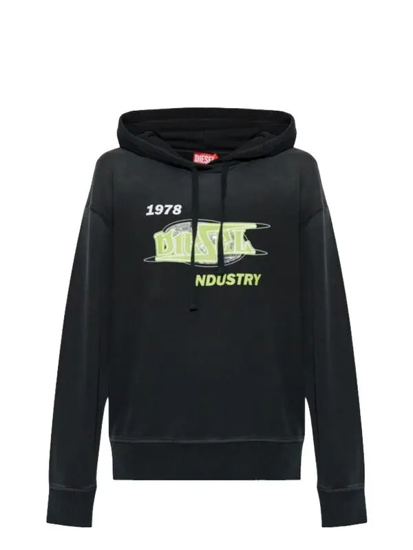 DIESEL® F-buxt-hood-p2 Hoodie - Black