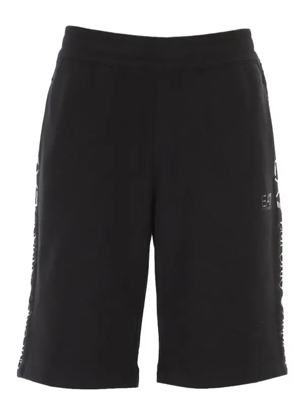 Emporio Armani Logo Printed Sports Shorts - Black