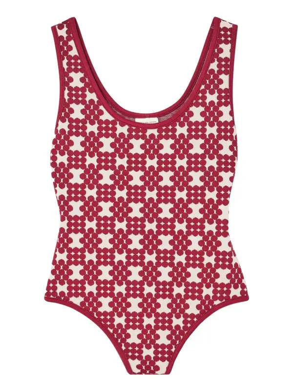 Dries Van Noten Jacquard-knit Bodysuit - Red
