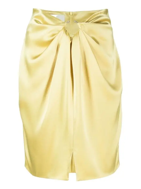 Nanushka Nilla Wrapped Mini Skirt - Yellow