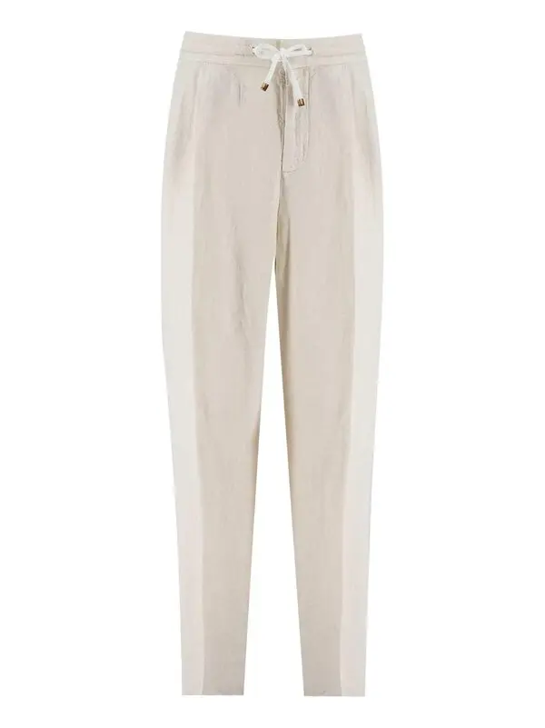 Brunello Cucinelli Elasticated Waistband Drawstring Pants - Nude
