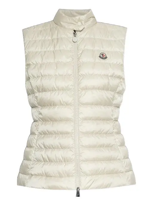 Moncler Quilted Zip-up Gilet - White