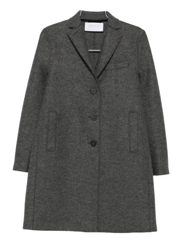Harris Wharf London Single-breasted Coat With Notched Lapels - Black