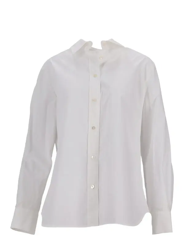 P.a.r.o.s.h Pointed Collar Cotton Shirt - White
