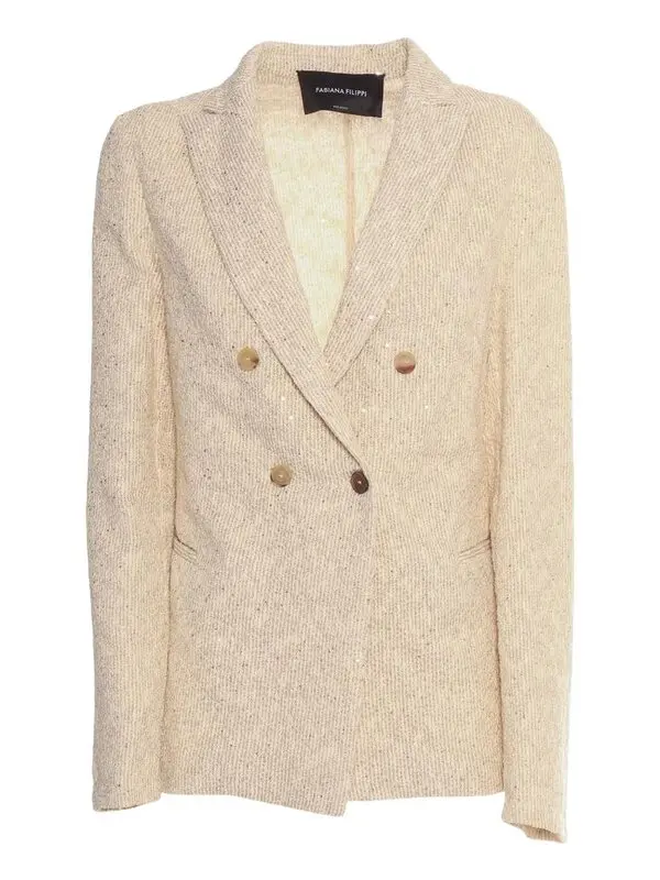 Fabiana Filippi Double-breasted Blazer - Nude