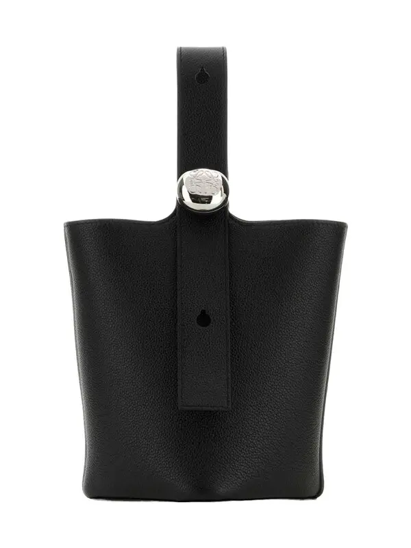 Loewe Pebble Logo Mini Bucket Bag - Black