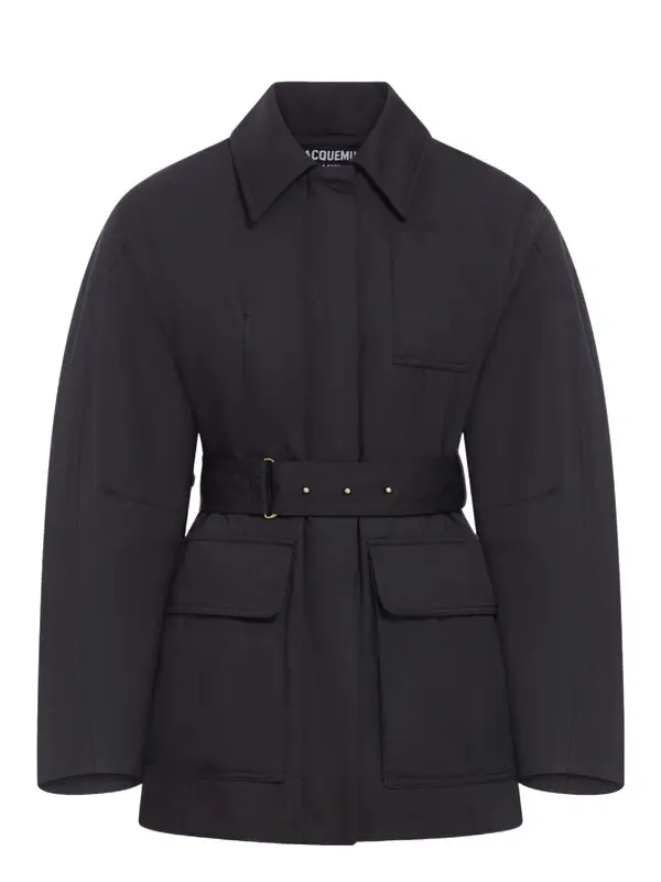Jacquemus Belted Collar Jacket - Black