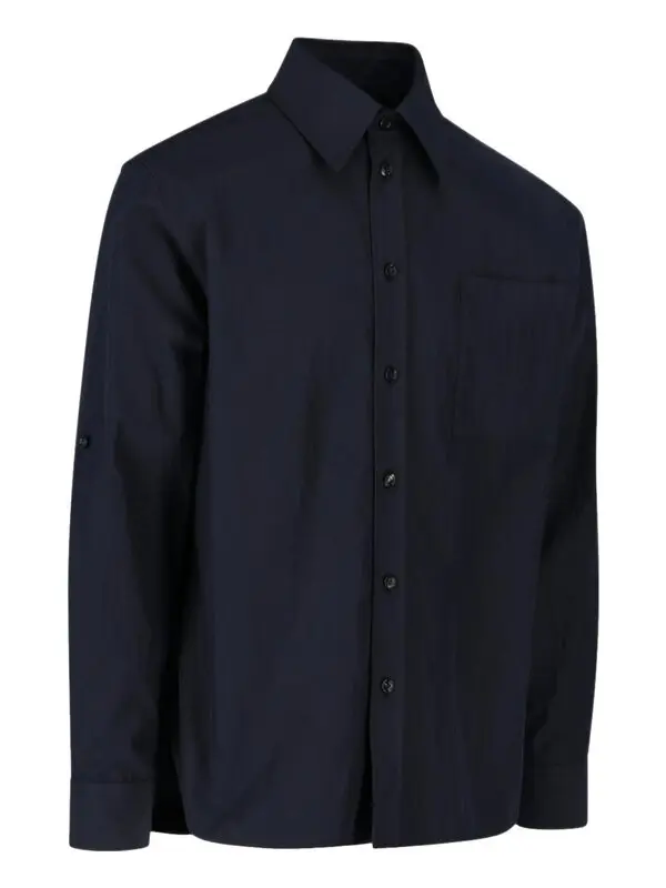 Bottega Veneta Long Sleeved Buttoned Shirt - Black