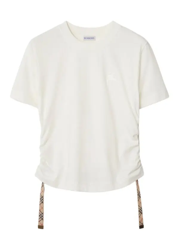 Burberry Logo Embroidered Crewneck T-shirt - Chalk Color