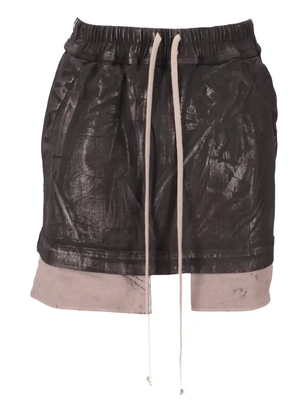 Rick Owens Mini Skirt With Drawstring Waist - Black