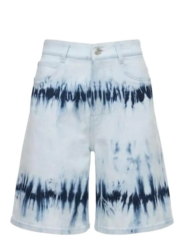 Stella McCartney Tie-dye Denim Shorts - White