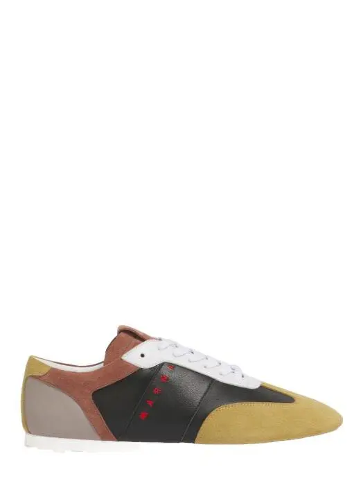 Marni Lace-up Sneakers - Leather And Suede