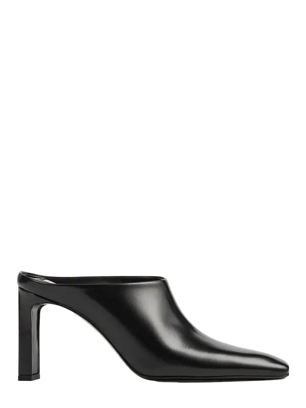 TOTEME Slip On Heeled Mules With Square Toe And Open Back - Black