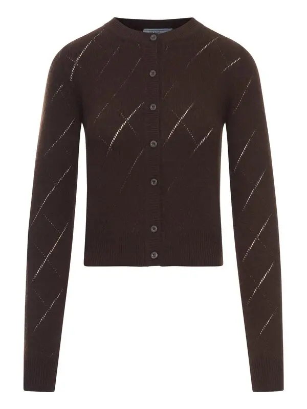 Prada Cashmere Cardigan - Brown