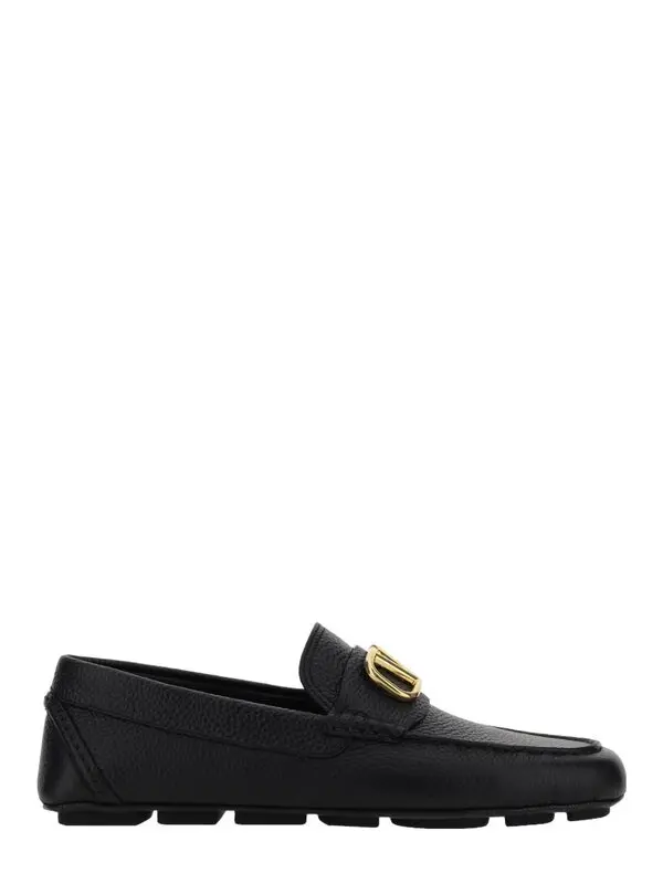 Valentino Garavani Vlogo Signature Slip-on Loafers - Black