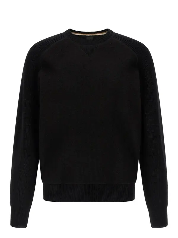 Hugo Boss H-hero Raglan Knitted Sweater - Black