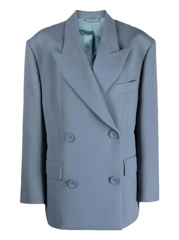 Acne Studios Double-breasted Blazer - Gray-blue
