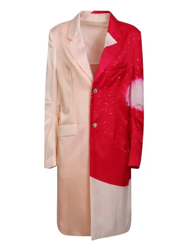 PLEATS PLEASE BY ISSEY MIYAKE Graphic Button-up Coat - Nude