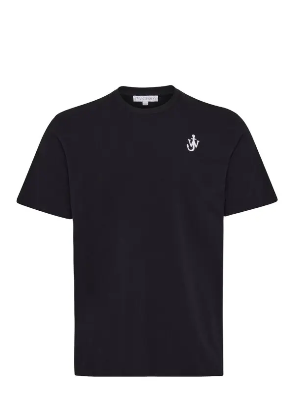 J.W.ANDERSON Jw Anderson Anchor Embroidered T-shirt - Black