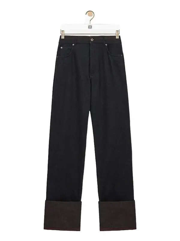 Loewe Turn-up Jeans - Black