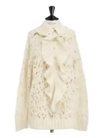 Dior Sweater With Removable Ruched Collar - Nude